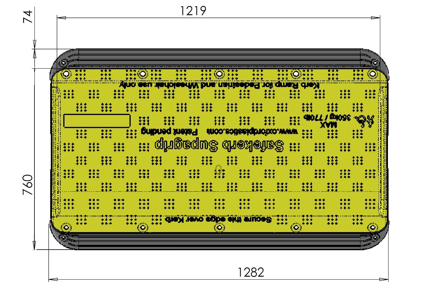 Rampa para bordillos SupaGrip - ¡Soporta 350Kg!