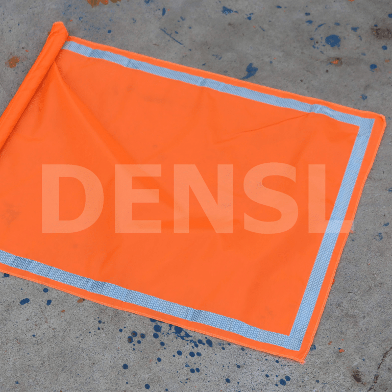 Banderola de señalización en color naranja tráfico - ¡Homologada!